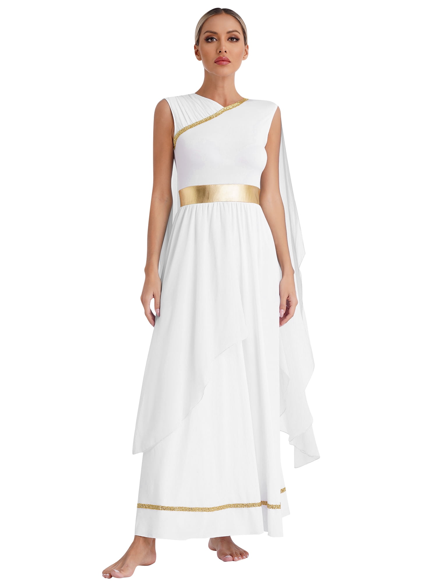 LiiYii Women's Greek Dress Robe Ancient Grecian Roman Queen Toga Maxi ...