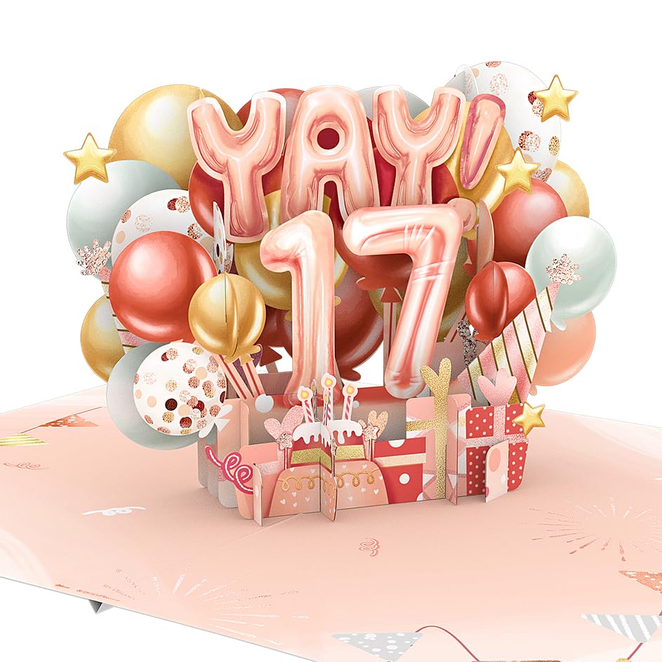 Liif Happy 17th Birthday Card For SMRGirl, Daughter, Granddaughter ...