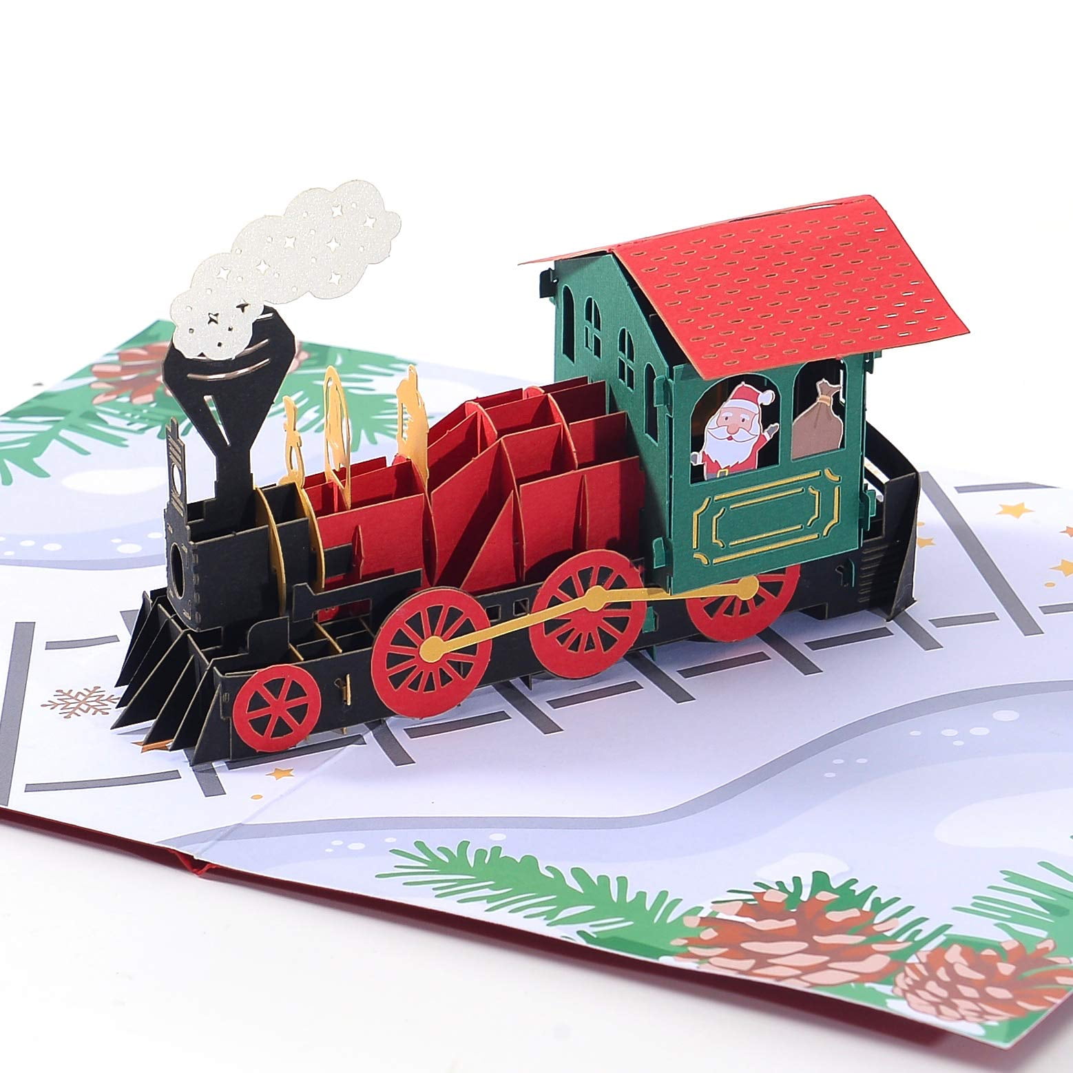 Liif Polar Express Christmas Train 3D Pop Up Christmas Card, Happy ...