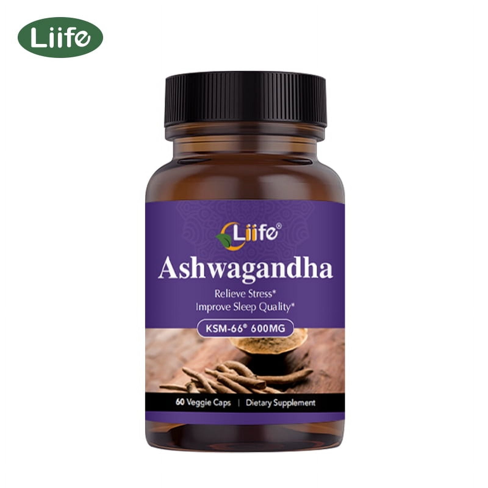 Liife Ashwagandha - Relax, Restore,Sleep Support: 600mg, 60 Capsules ...