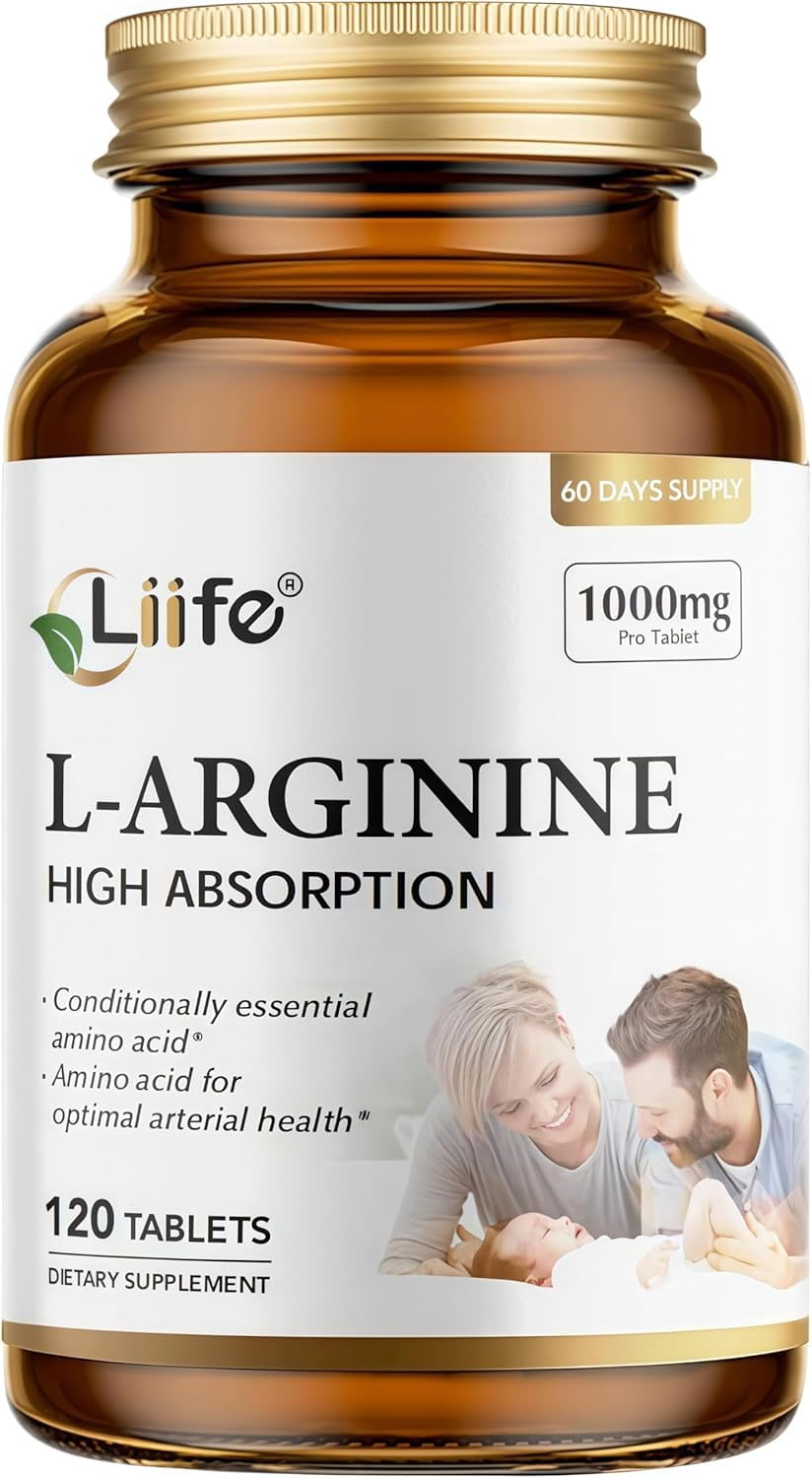 LIIFE L-Arginine 1000mg | Male Fertility Supplement with Zinc ...