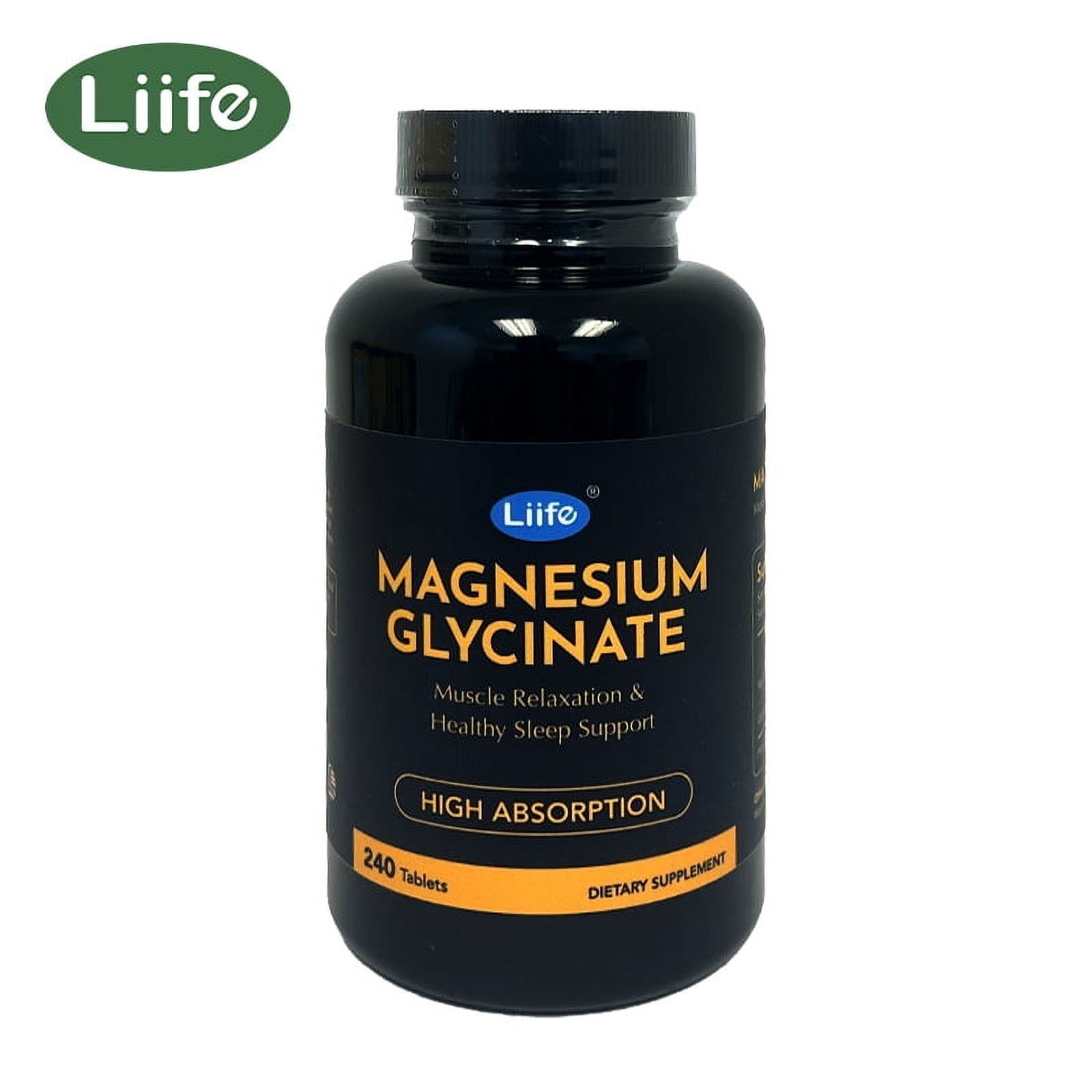 Liife Magnesium Glycinate Tablets, 240 Magnesium Tablets, High ...