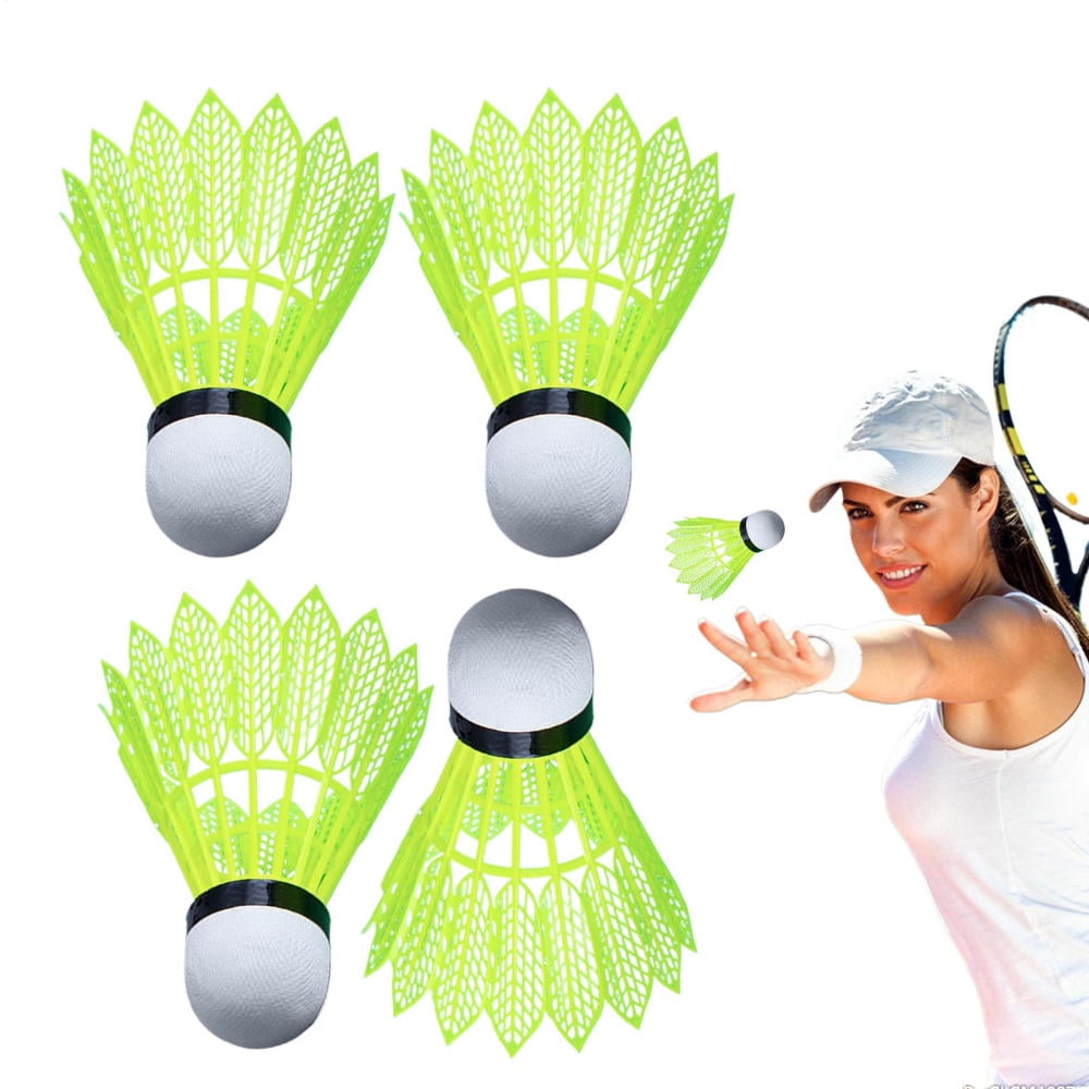 Liilaimic Badminton Shuttlecocks 4 Pieces LED Lightening Shuttlecock ...