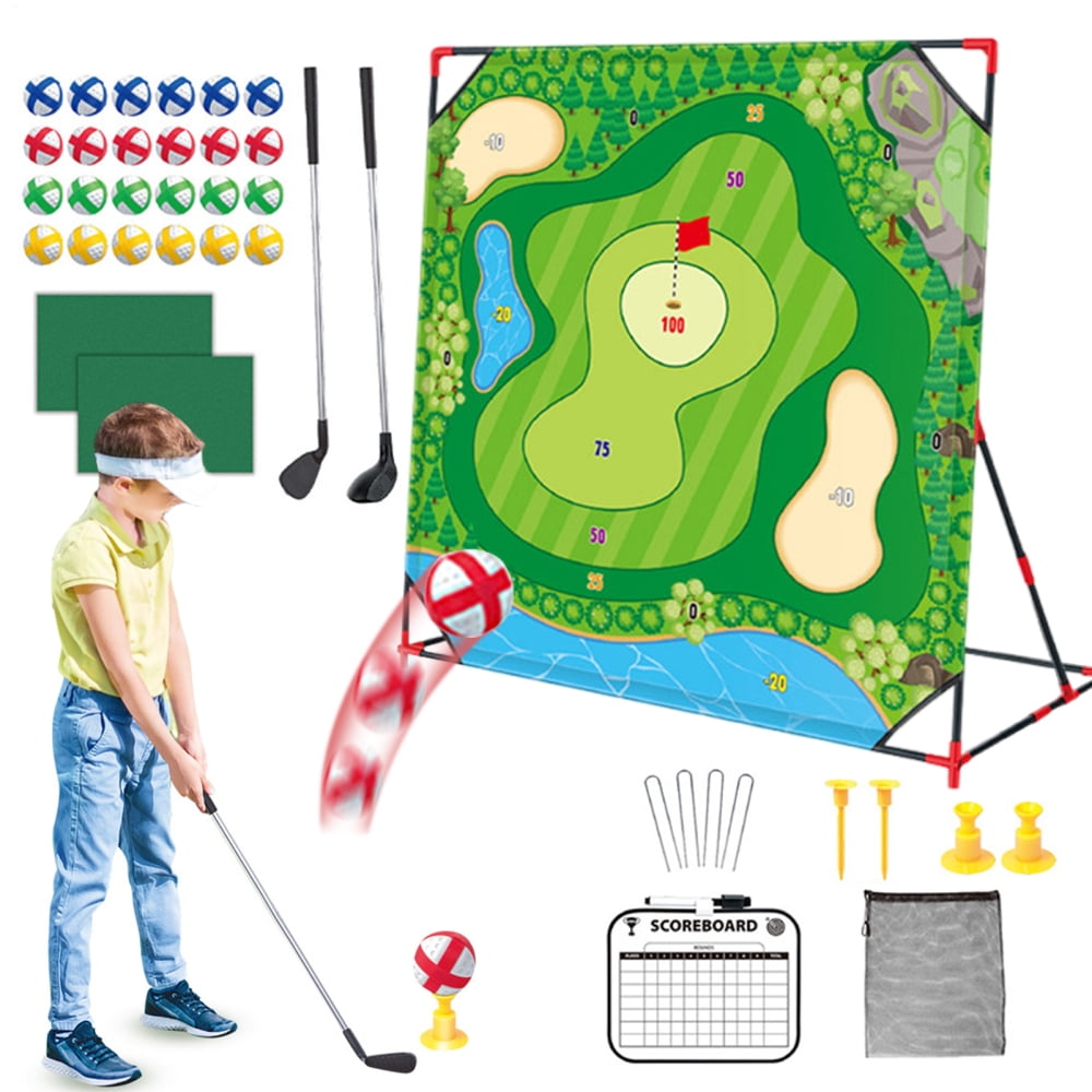 Liilaimic Battle Golf Game Portable Indoor Golf Hitting Mat Educational ...