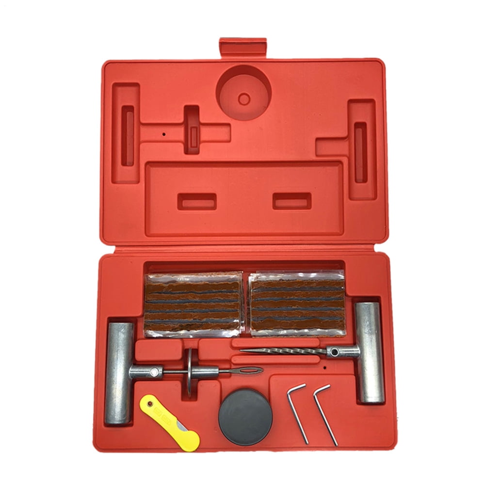 Liilaimic Car Tire Patch Kit Tire Fix Kit 37Piece Portable Gear Puller ...