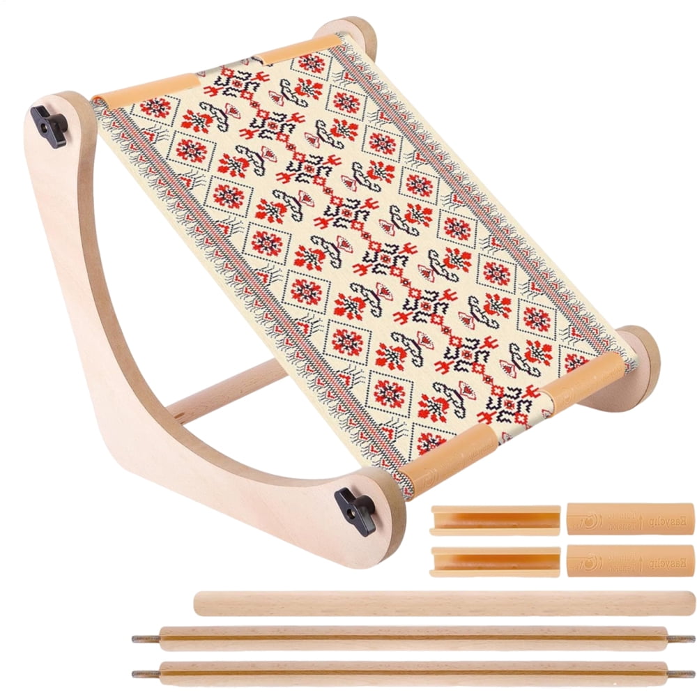 Liilaimic Embroidery Hoop Stand Adjustable Wood Sewing Tools Sewing ...