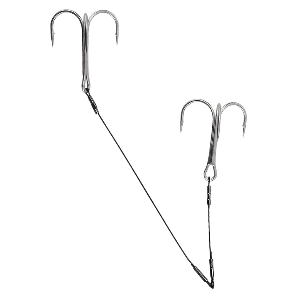 Liilaimic Fish Hooks Freshwater Triple Fish Hooks Rubber Coating Soft ...