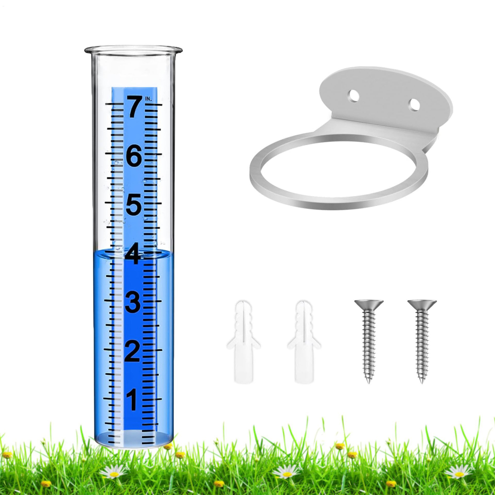 Liilaimic Garden Rain Gauge Freeze Proof Rain Meter Accurate Meter with ...