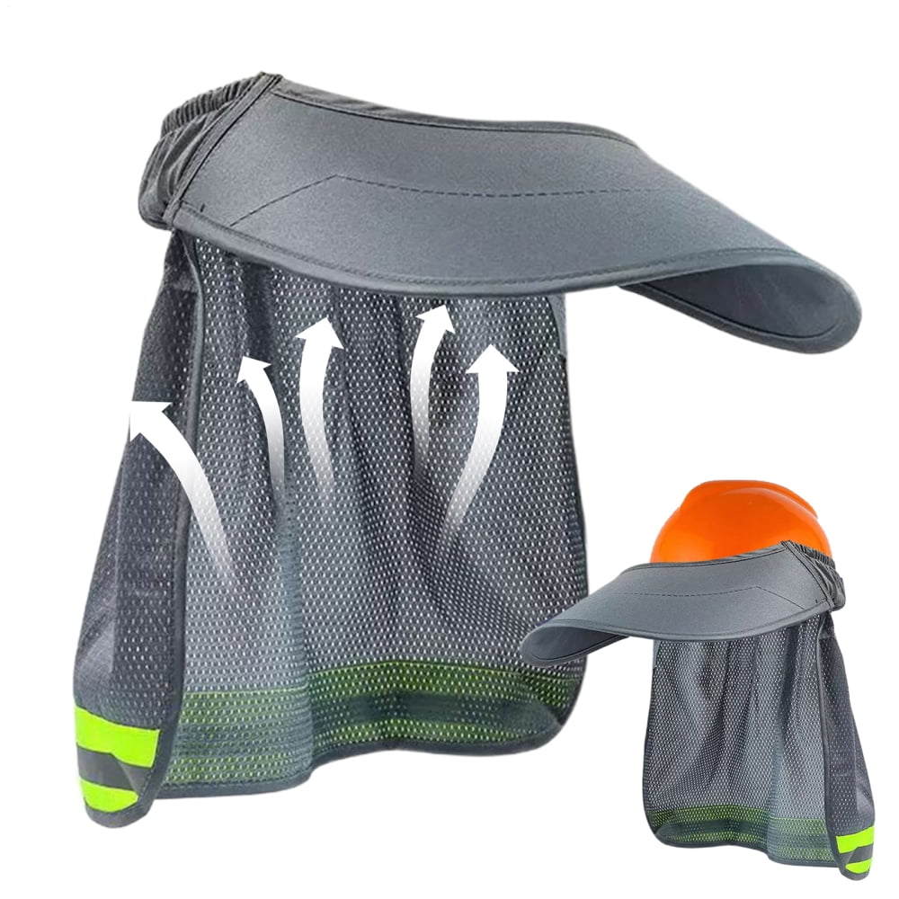 Liilaimic Hard Hat Visor Sun Shade Mesh Neck Sun Shield Reflective ...