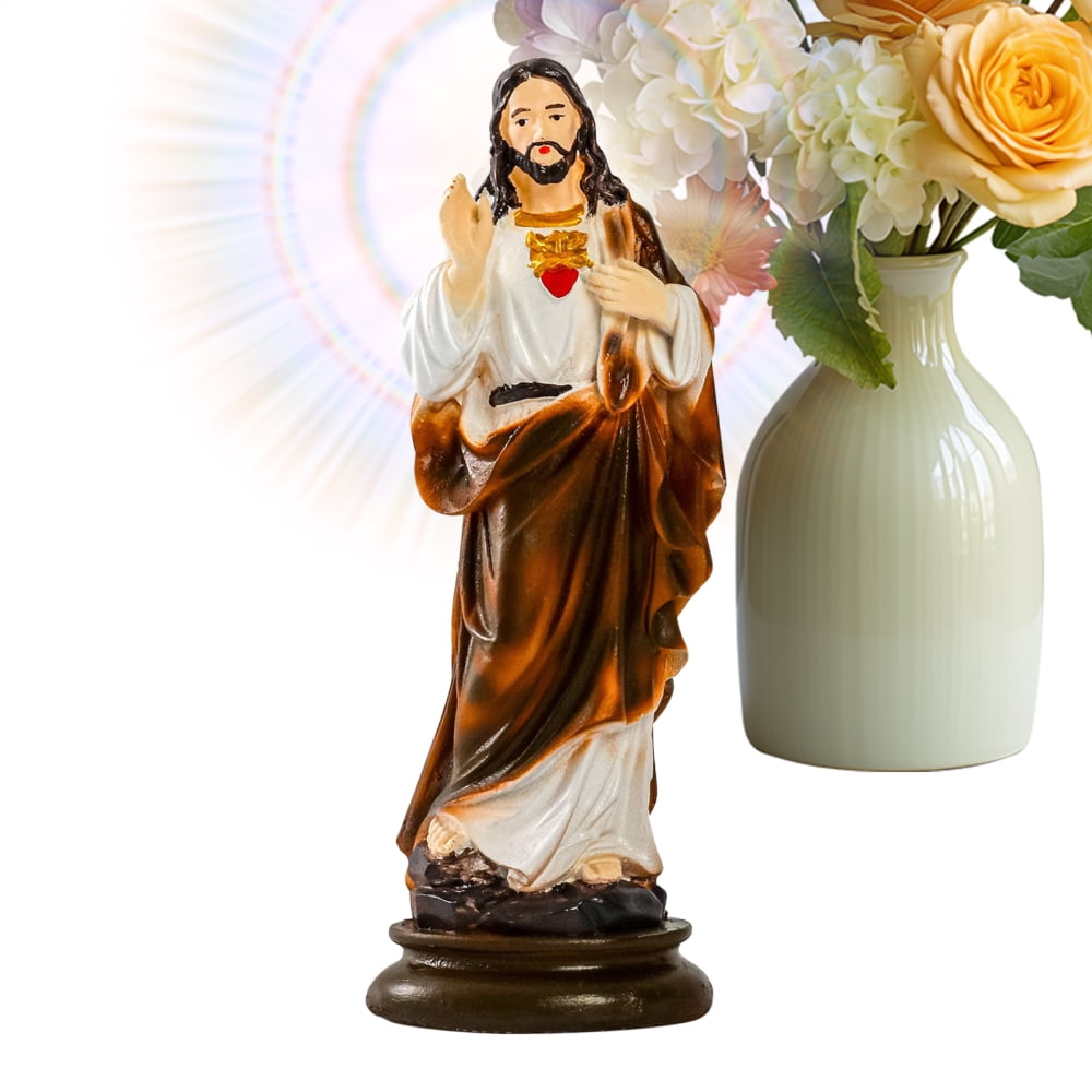 Liilaimic Jesus Figurine 8.2 Inch Jesus Table Decor Resin Christian ...