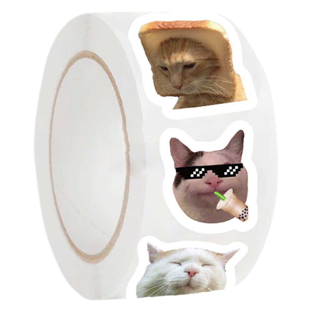 Liilaimic Meme Stickers 500 Pieces Cute Waterproof Sticker Roll Car ...