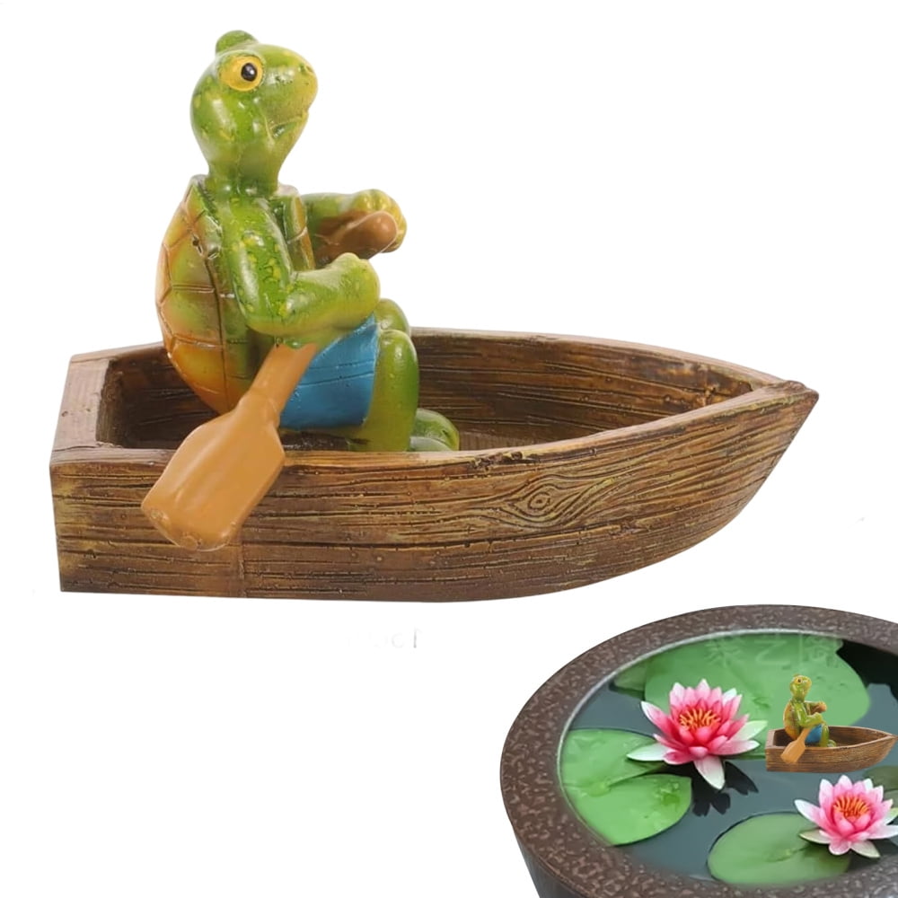 Liilaimic Outdoor Animal Statues Floating Pond Decoration Sculpture ...