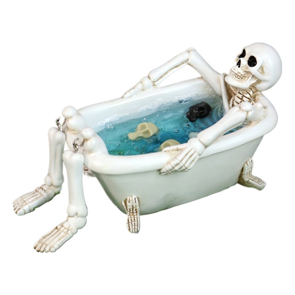 Liilaimic Plant Planter Pot Garden Planter Holders Skeleton in Bathtub ...