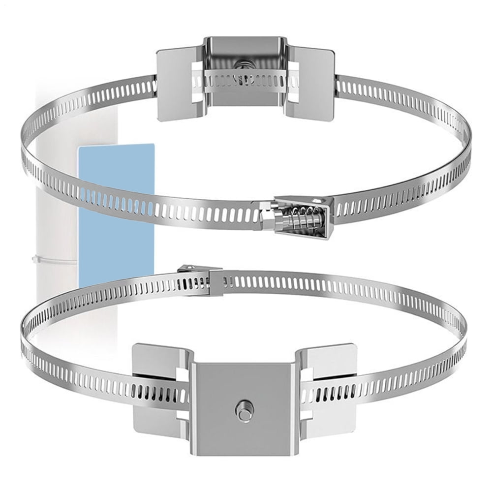 Liilaimic Pole Clamps Brackets 2 Pieces Road Sign Band Bracket ...