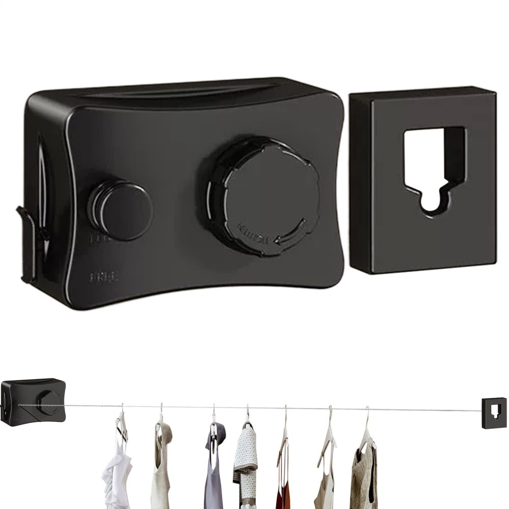 Liilaimic Retractable Clothesline Indoor Wall-Mounted Laundry Drying ...
