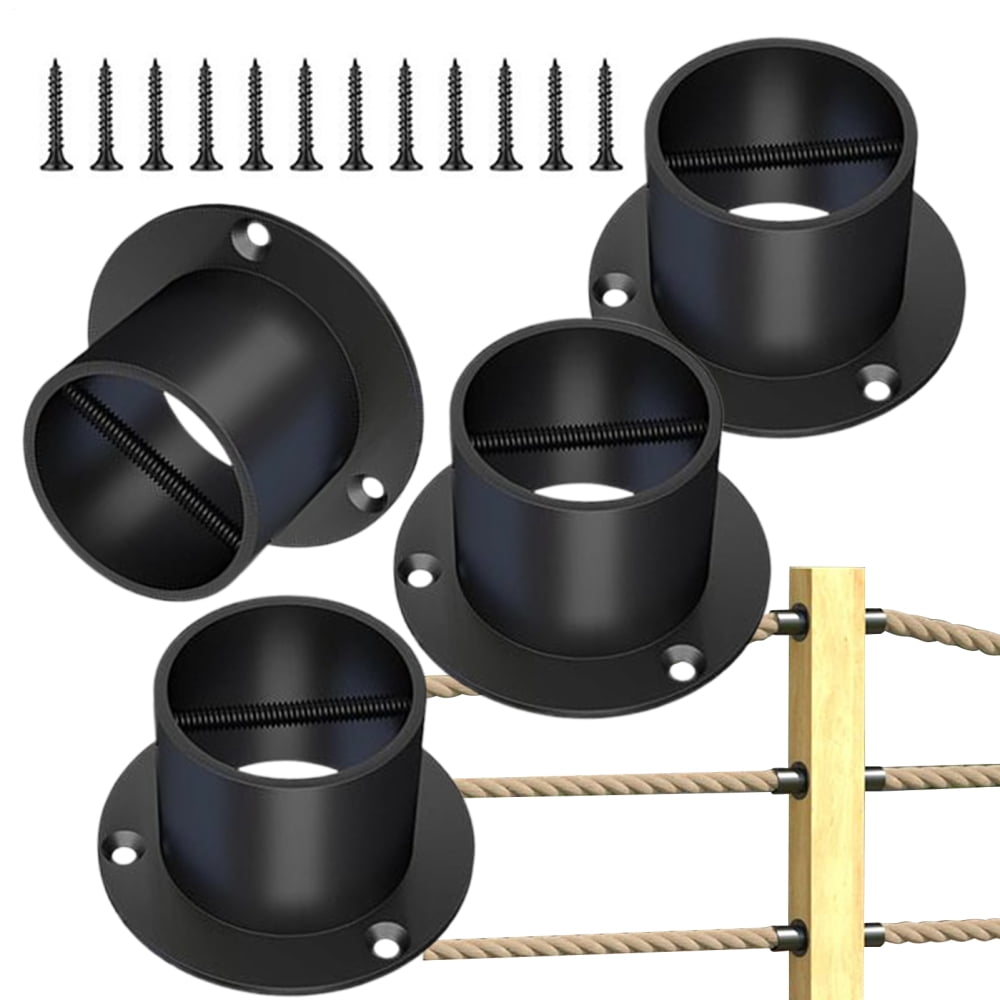 Liilaimic Rope Holders Rope Cover Rail Support Cap Black Stainless ...