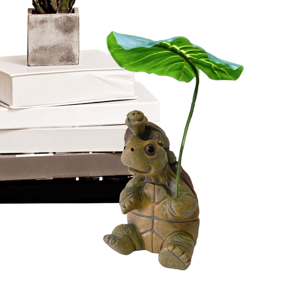 Liilaimic Sea Turtle Figurines Tortoise Statue Animal Landscape Decor ...