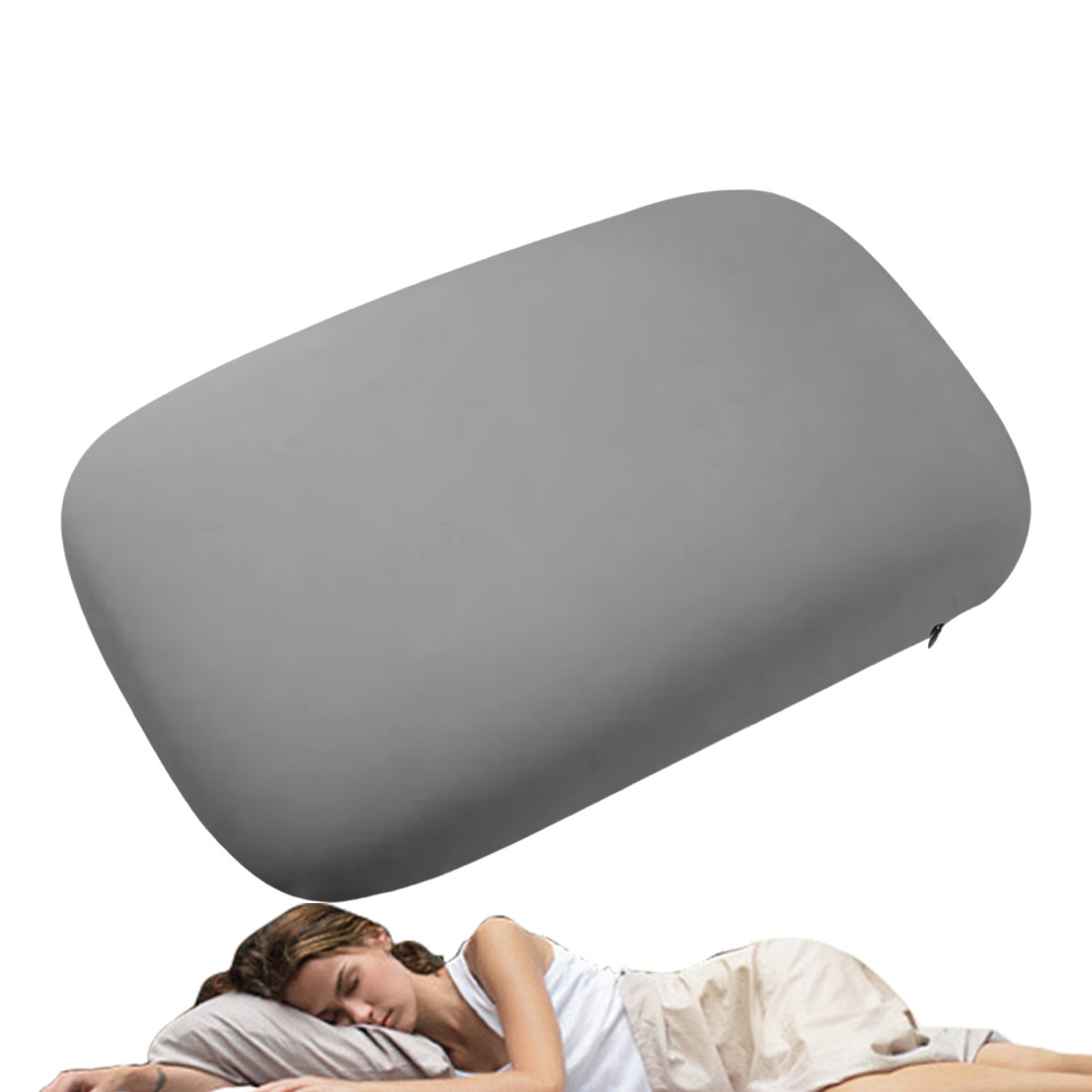 Liilaimic Small Camping Pillow Ergonomic Headrest Soft Foldable Cooling ...