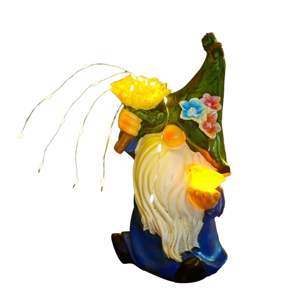 Liilaimic Solar Statues for Yard Outdoor Figurine LED Lights Solar ...