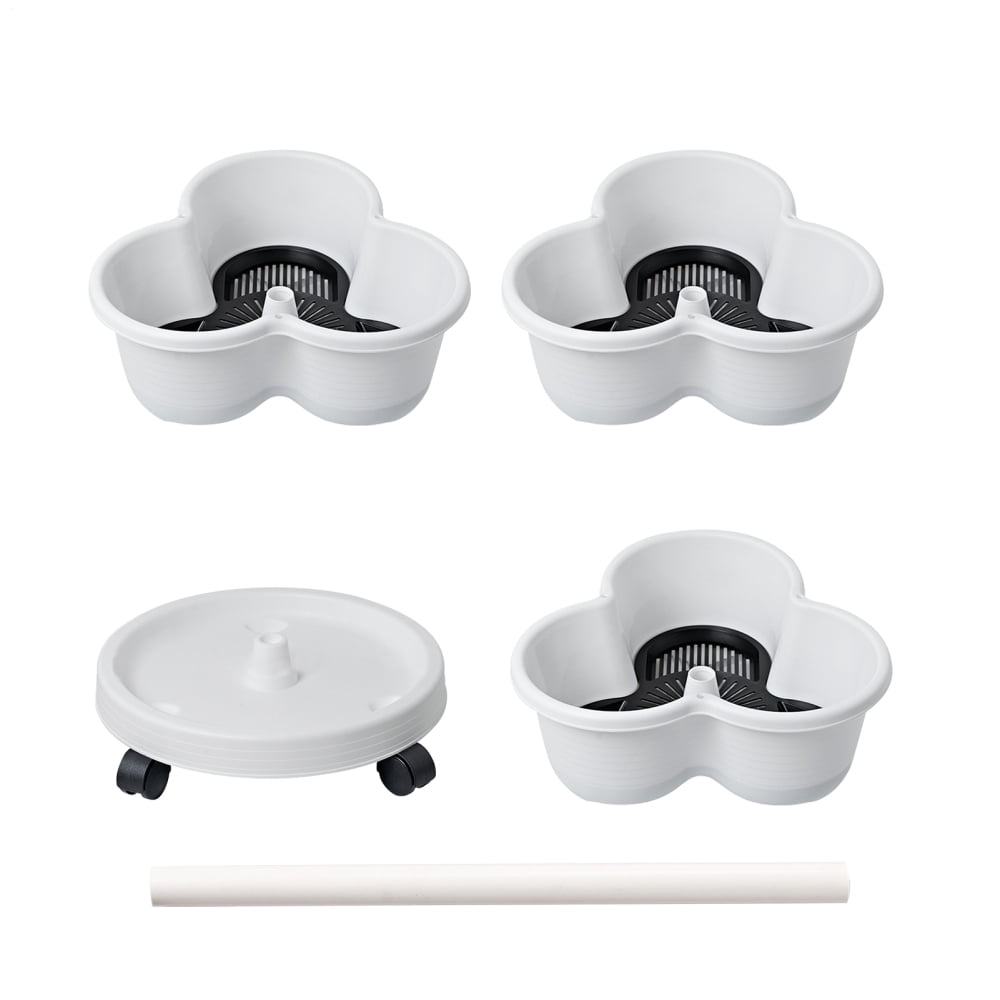 Liilaimic Stackable Planter Tiered Planter Outdoor Stacking Flowerpot ...