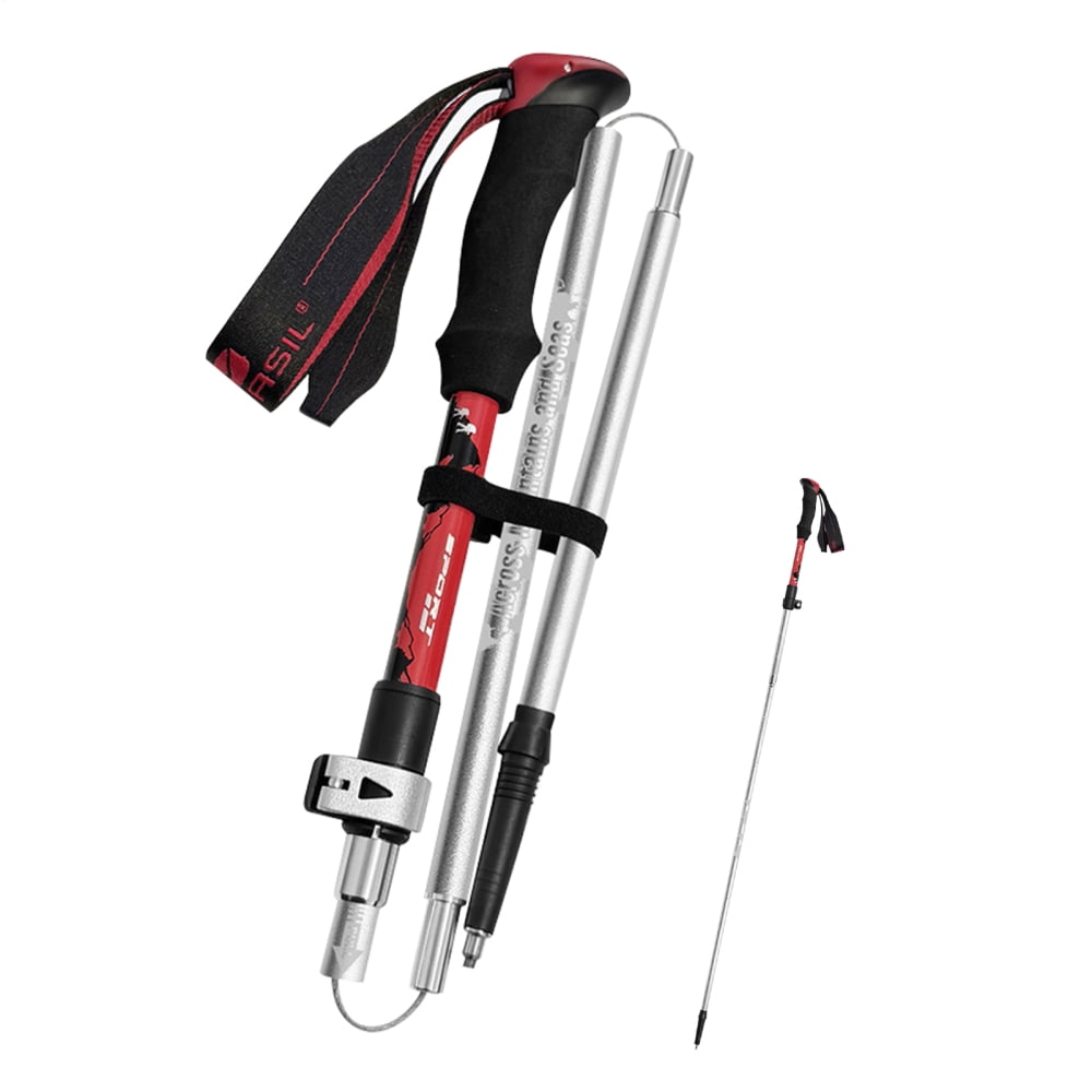 Liilaimic Walking Stick Foldable Walking Cane Portable Balance Support Hiking Assistant Aid for ...