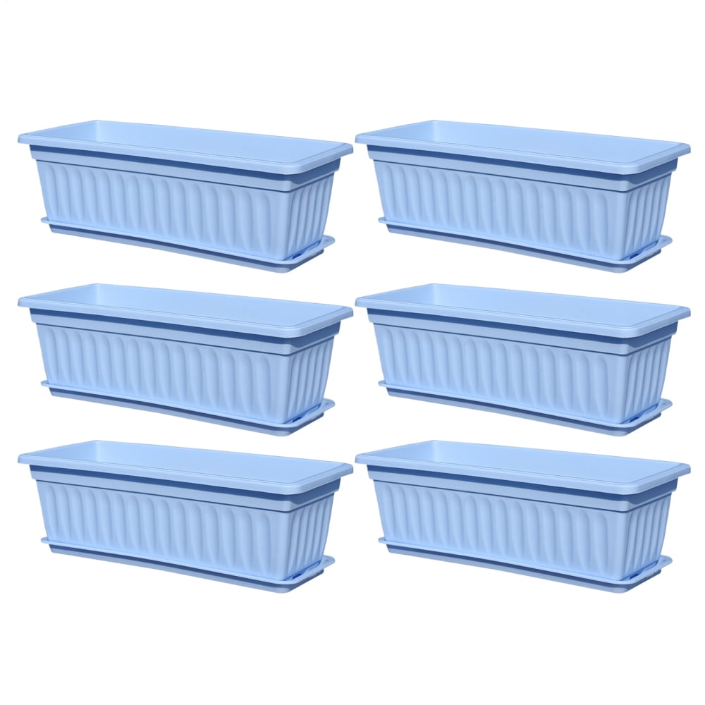 Liilaimic Window Boxes Planter 6 Piece Flower Window Box UV-Resistant ...