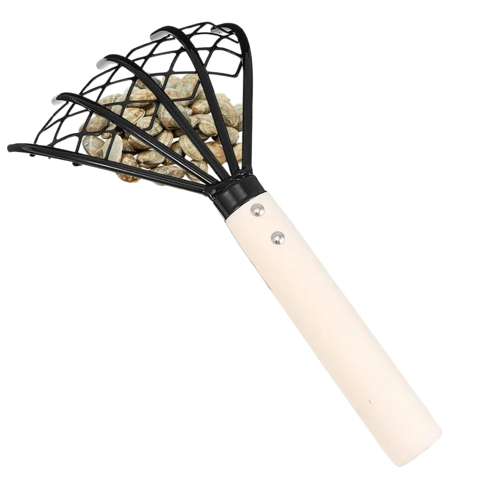 Liilaimic Yard Rake 5-Tine Steel Clamming Claws Manual Cultivator ...