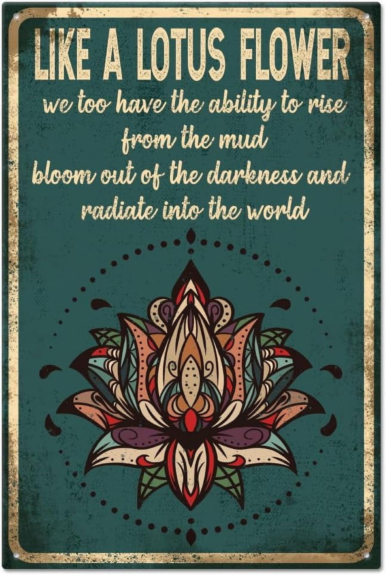 Like A Lotus Metal Tin Sign Funny Vintage Tin Sign 8x12 in Like A Lotus ...
