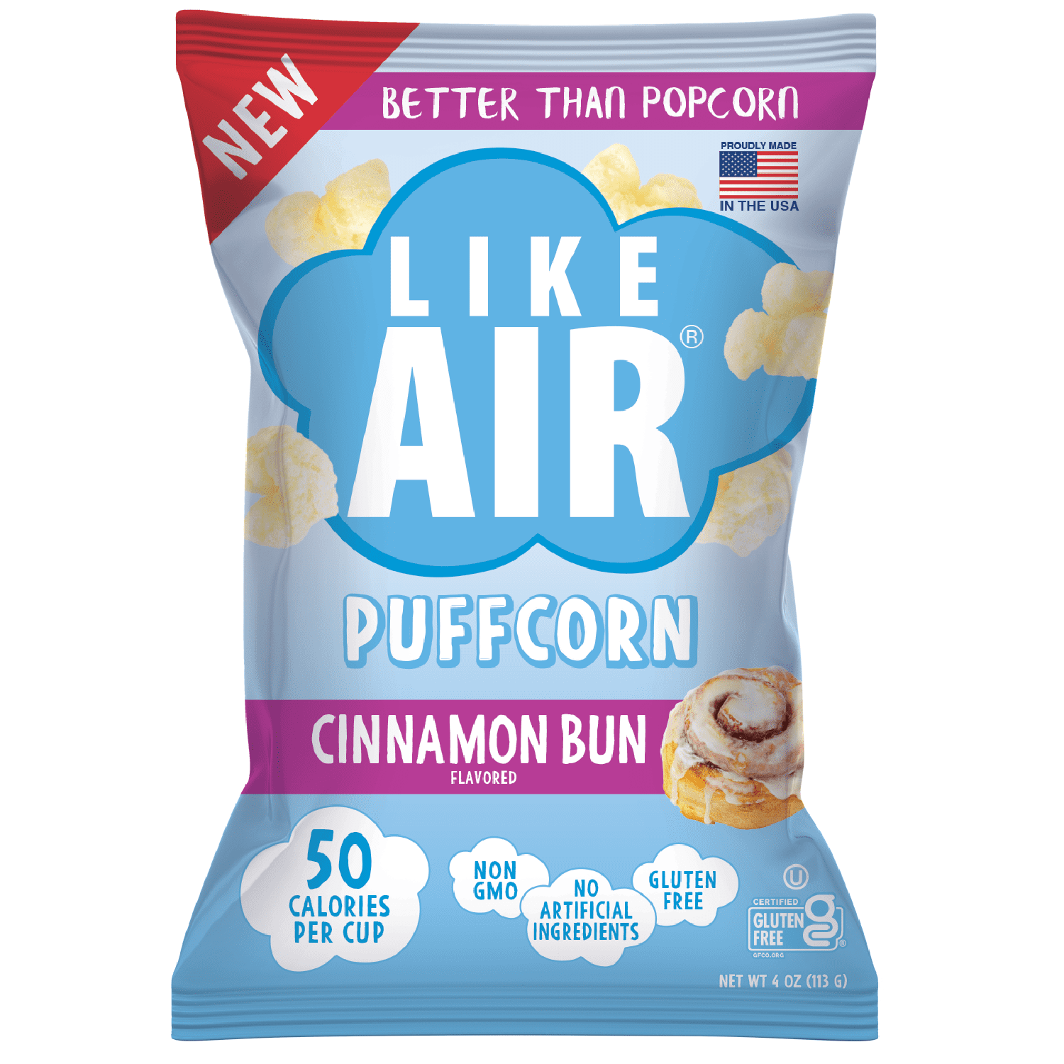 Like Air Puffcorn Cinnamon Bun Flavor 4oz Bag - Walmart.com
