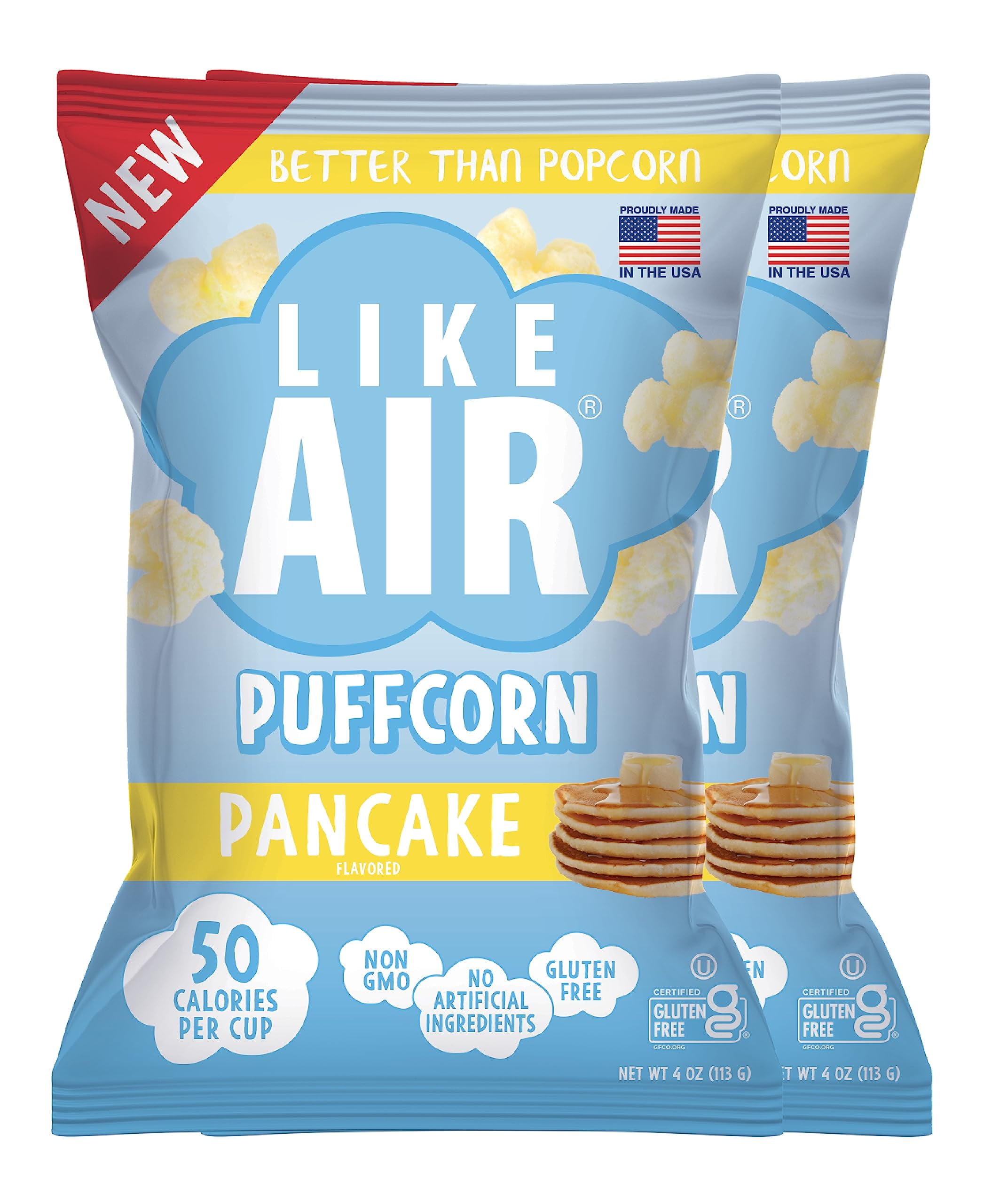 Like Air Puffcorn (Pancake) DPF11 | 2 4oz Bags | 50 Calories Per Cup ...