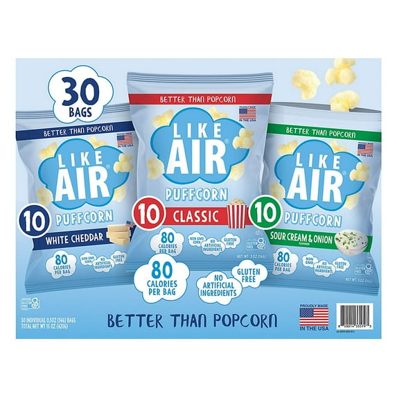 Like Air Savory Puffcorn Variety Pack, 30 ct./0.5 oz. - Walmart.com