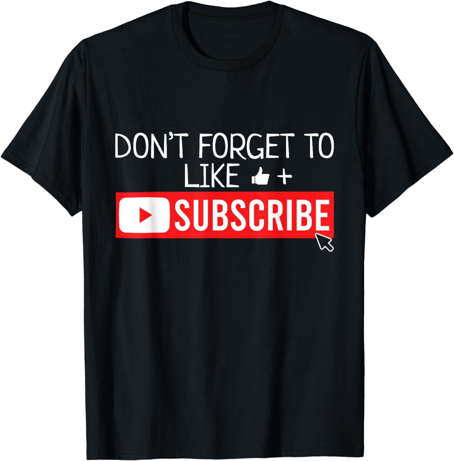 Like And Subscribe Influencer Content Creator T-Shirt 2024 - Walmart.com