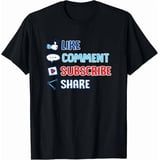 Like Comment Subscribe Cute Vlogger Streamer Gift Unisex T-Shirt ...