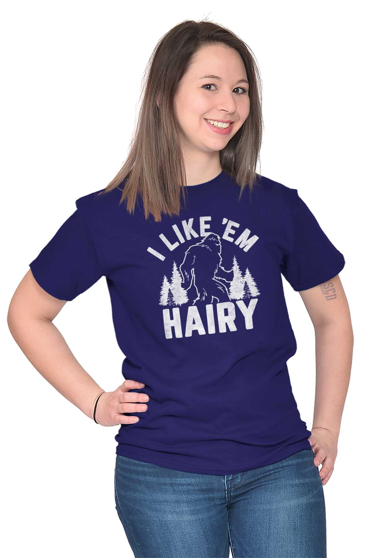 Like 'Em Hairy Bigfoot Legend Hoax Women's Plus Size Graphic Tee Brisco Brands 4X - Walmart.com