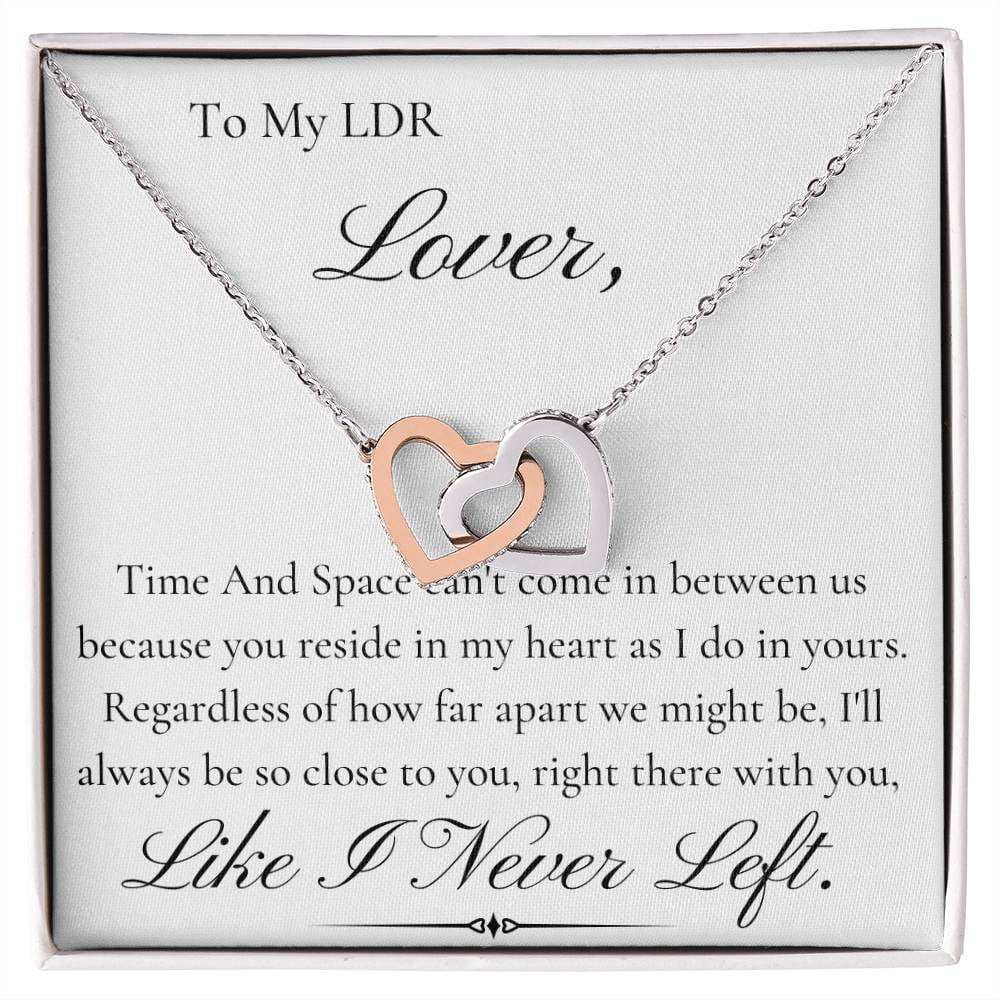 Like I Never Left - White, Interlocking Hearts Necklace, 14K White Gold ...