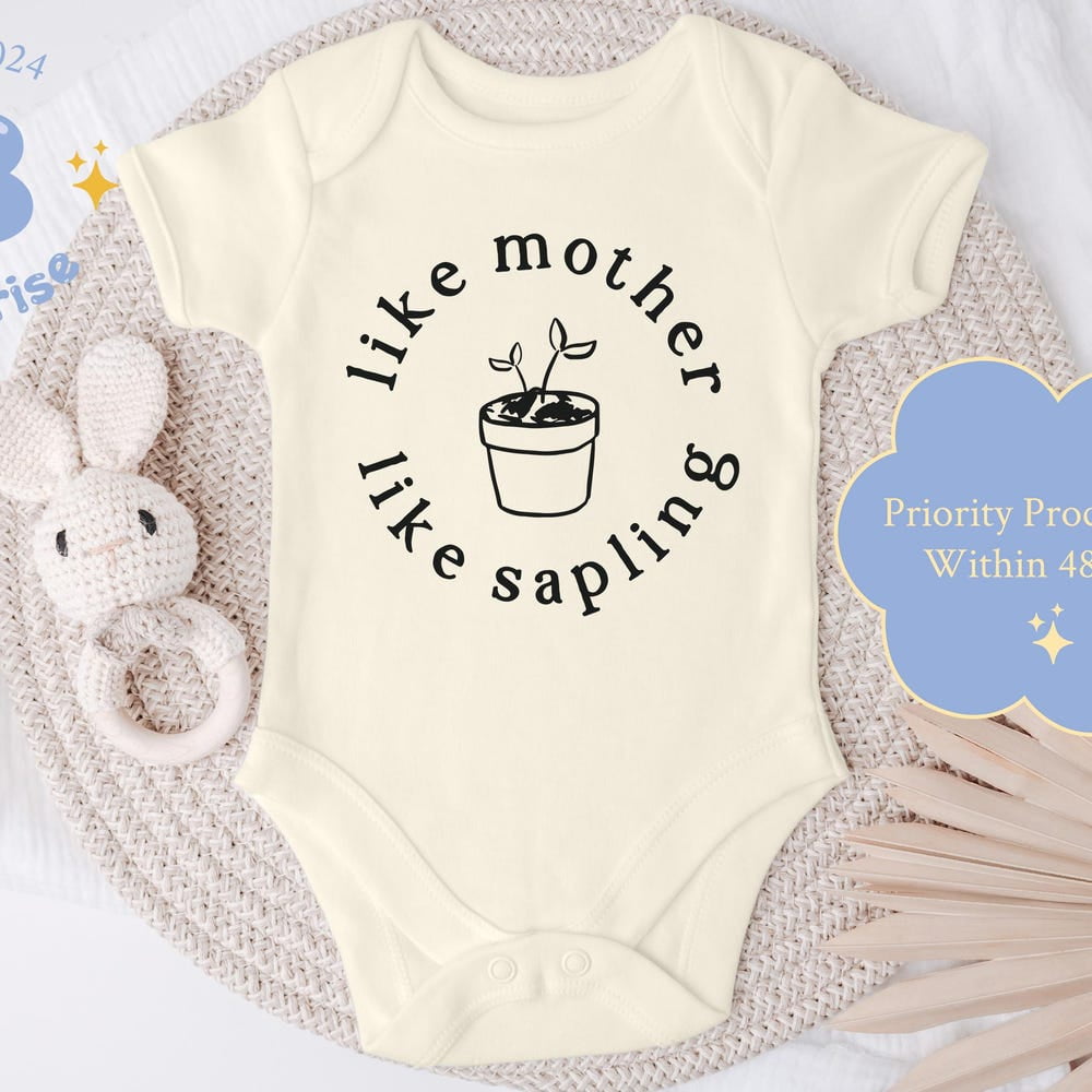 Like Mother Like Sapling Onesie, Cute Plant Baby Bodysuit, Mother Baby ...