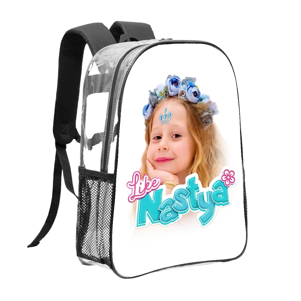 Like Nastya Pattern Transparent Backpack Lightweight And fashionable ...