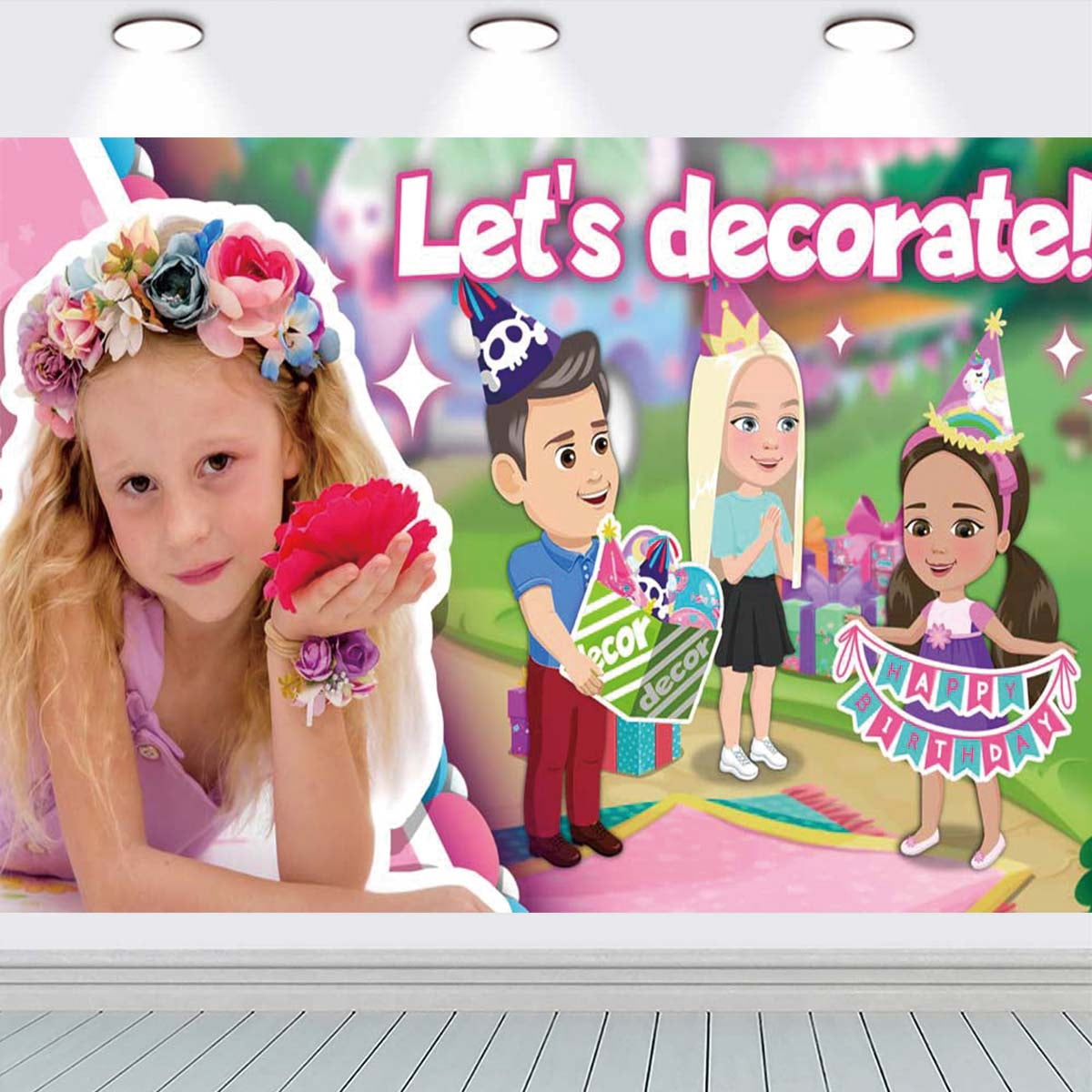 Like Nastya Taspestry Wall Decor Birthday Banner Backdrop Background ...