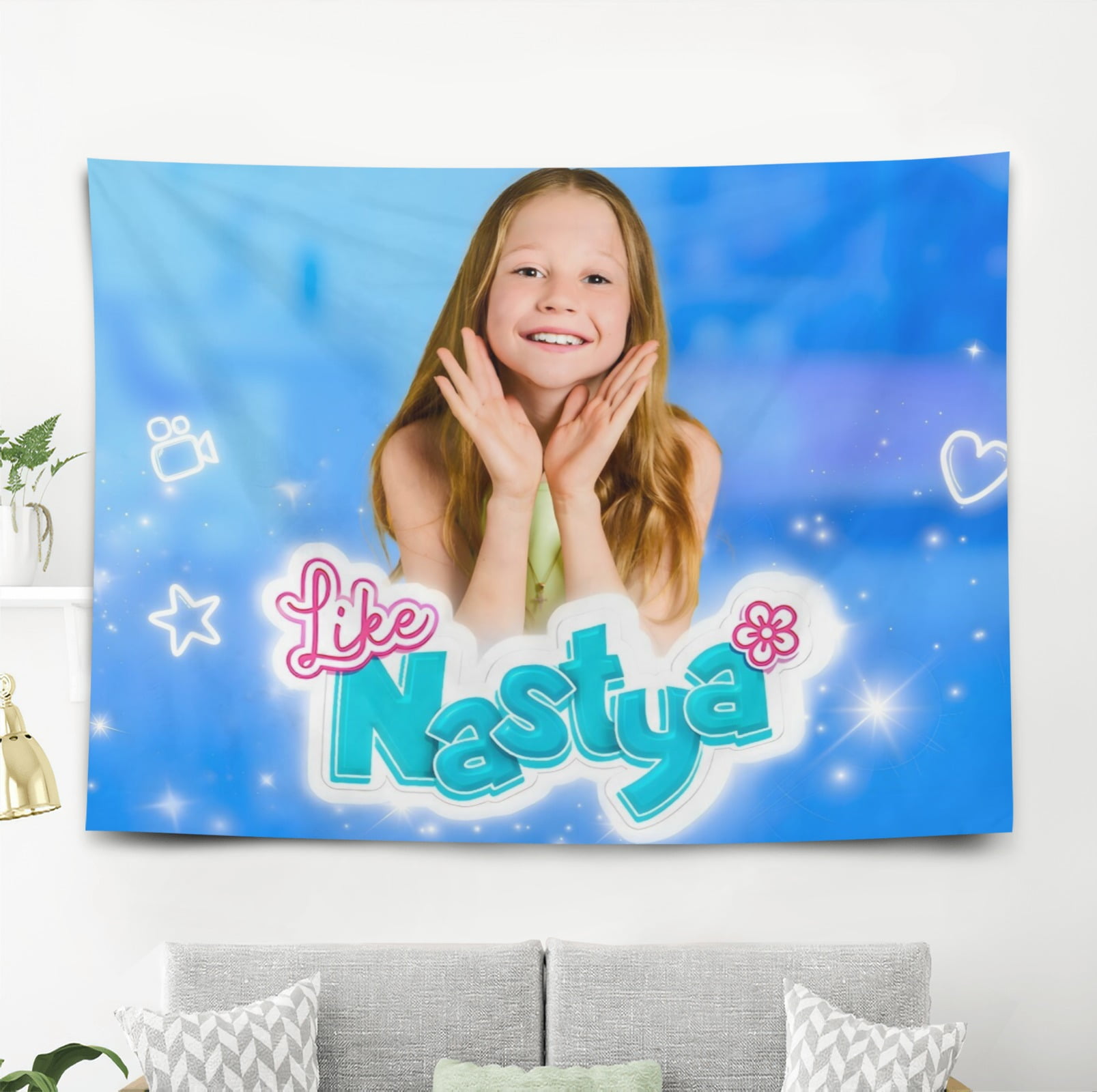Like Nastya-Theme Anti-pilling Tapestry Gift Wall Hanging Backdrop for ...