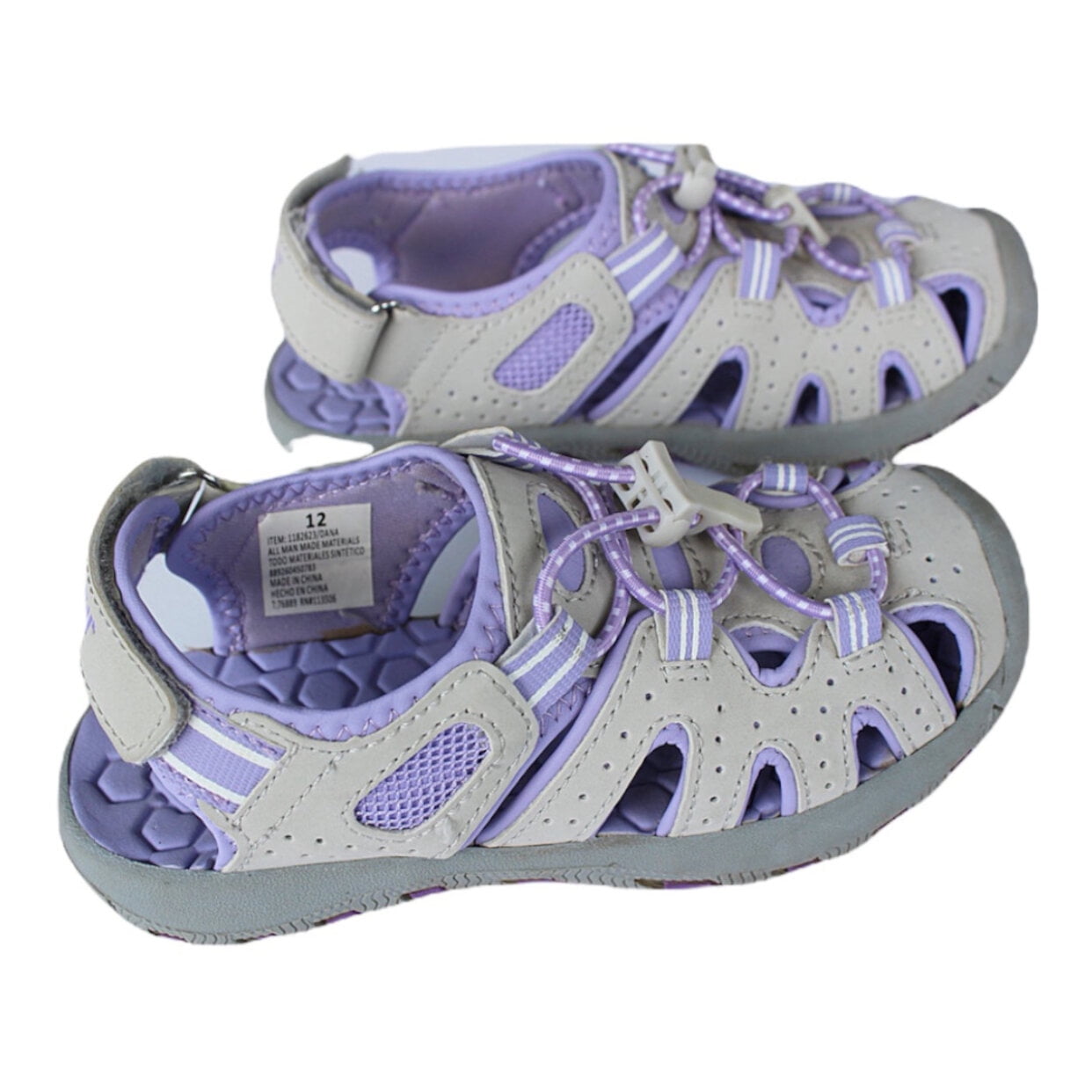 Like New Khombu Girls Athletic Bungee Lace Sandals,Purple,12 - Walmart.com