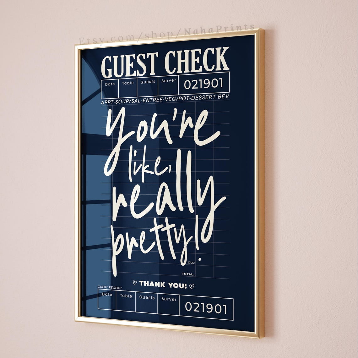 You'Re Like Really Pretty Print Trendy Coastal Cowgirl Wall Art Navy ...