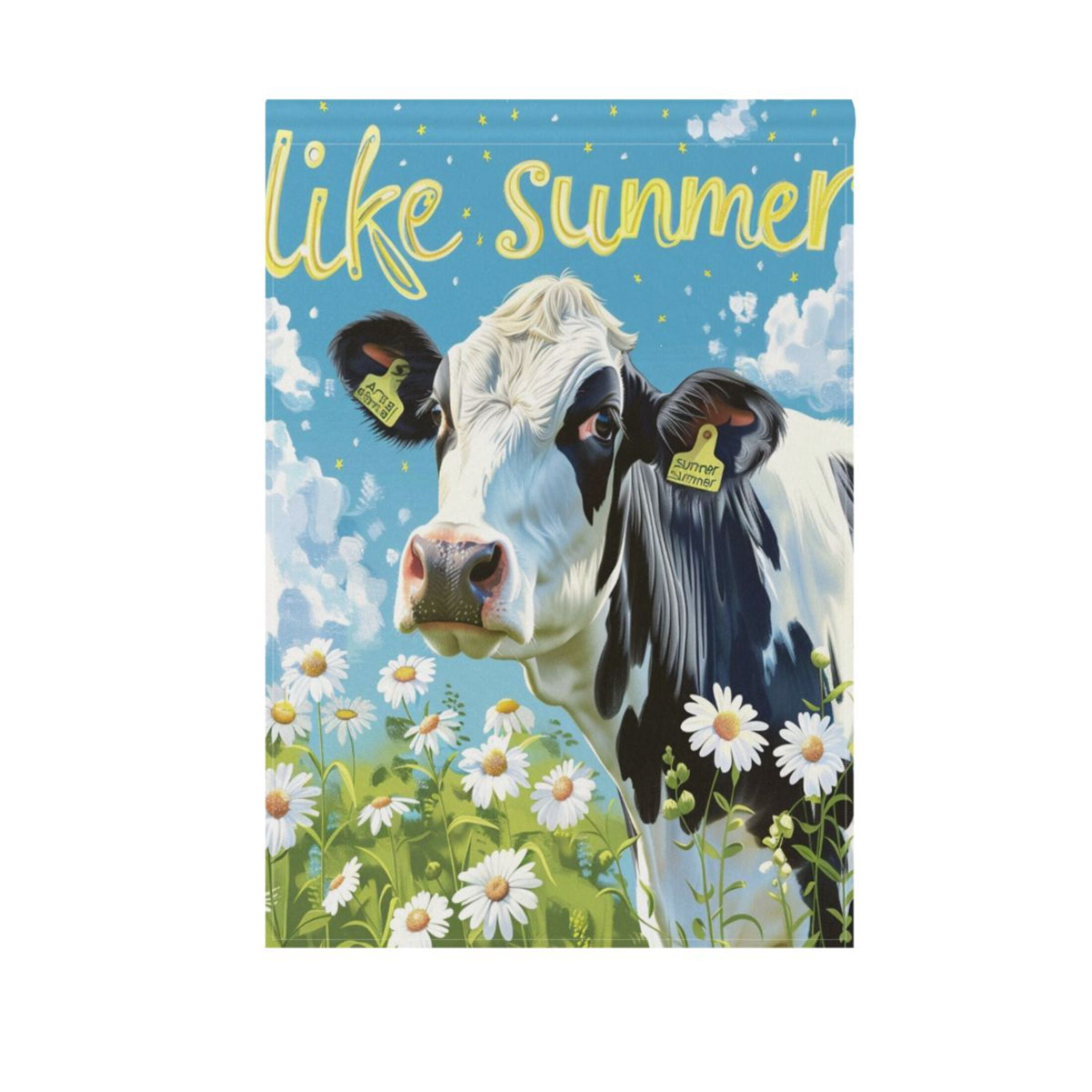 Like Summer Cow Garden Flag 12"x18" Double-Sided Yard Flags for Outside ...
