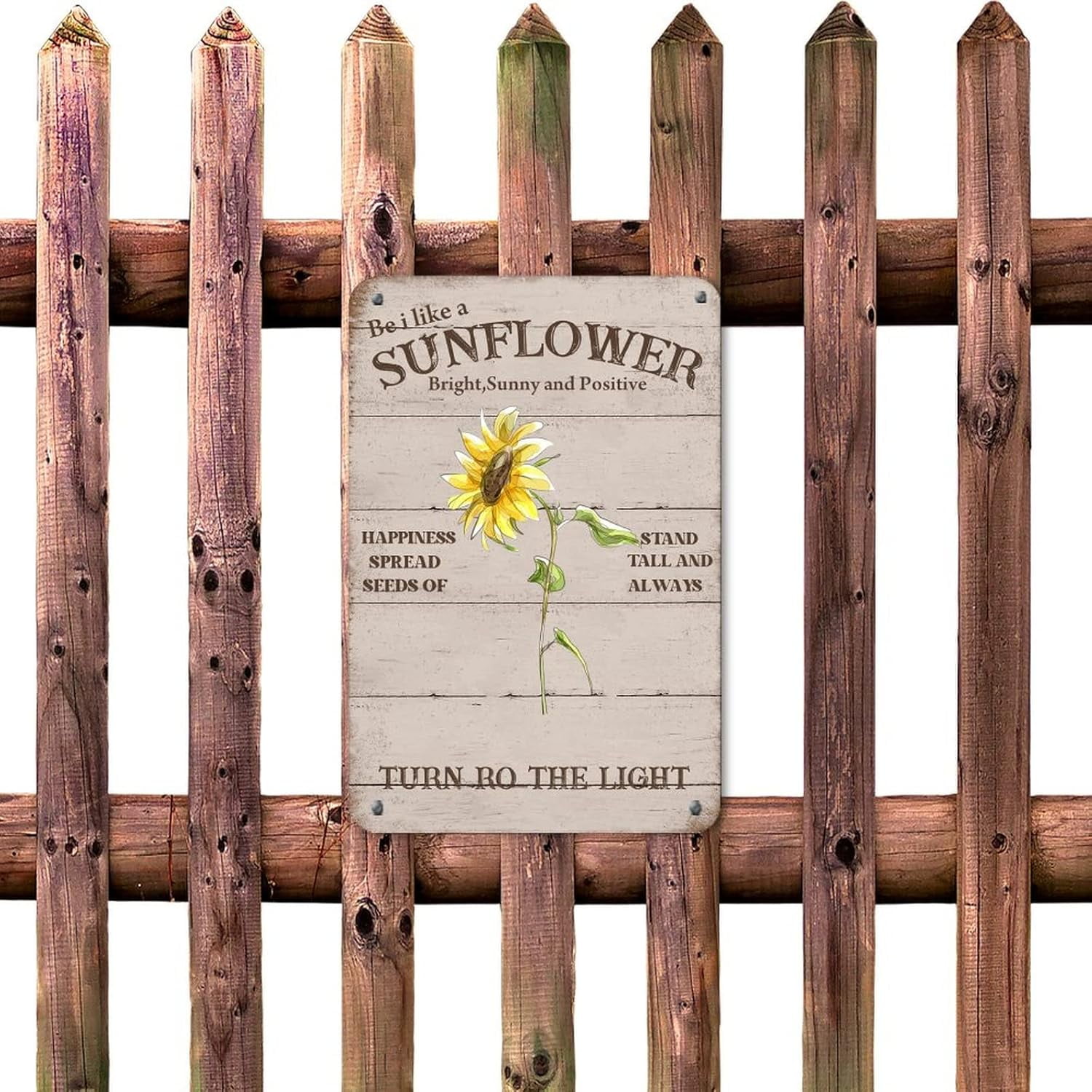 Be Like A Sunflower Sign Bright Sunny and Positive Metal Tin Sign for Cabin Office Garages Patio ...