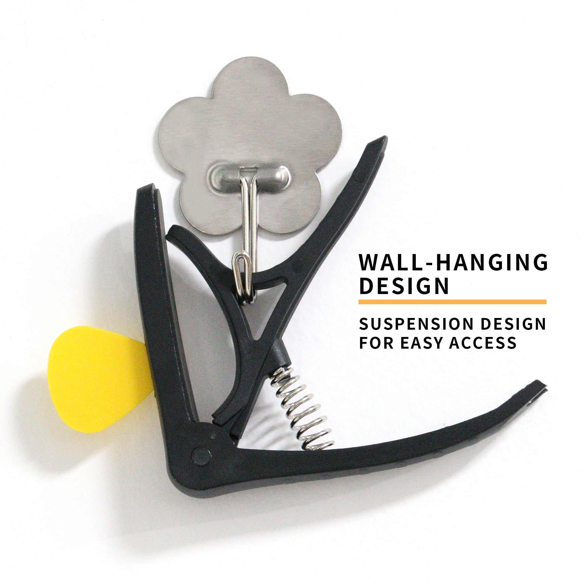 Likegreen Guitar Capo 3in1 Capo with Pick Holder and 2Picks Clip Clamp ...