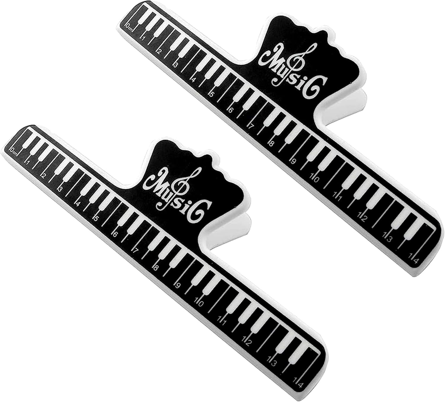 Likegreen Music Page Holder 2 Pieces Black Durable Plastic Music Score ...