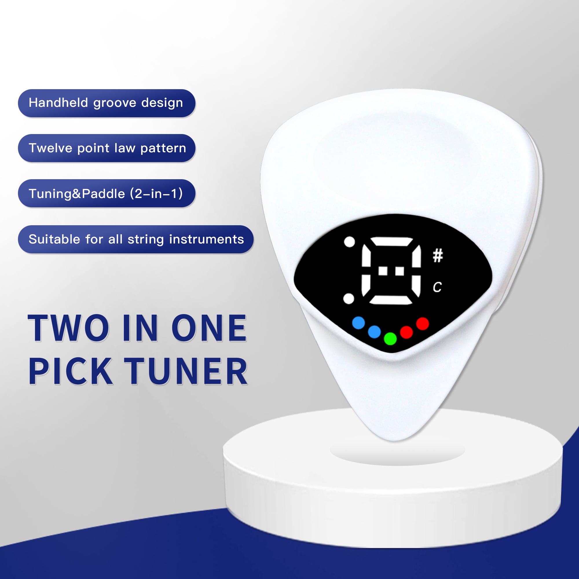 Likegreen New Guitar Tuner & Guitar Picks 2-in-1 Multi-functional ...