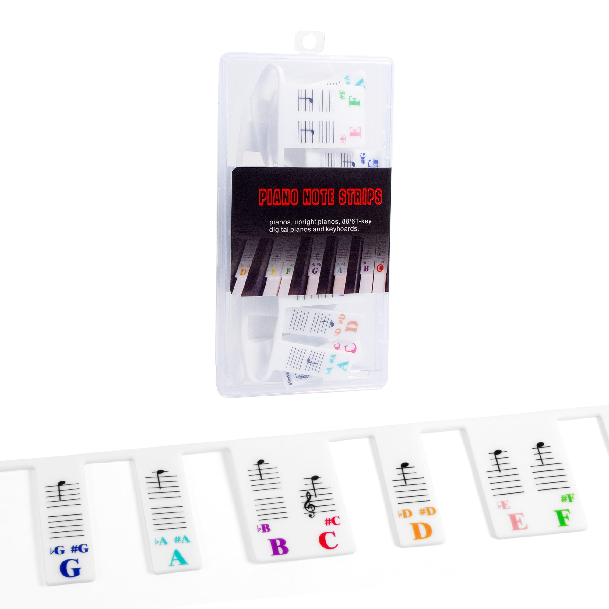 Likegreen Piano Note Strips with Solfege, Fit 61/54/49 Key, Removable ...