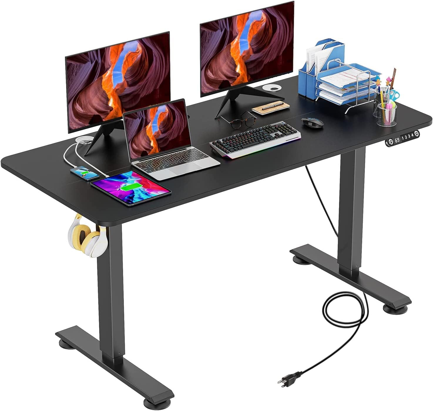 Likein 48 inches Office Desk Electric Gaming Standing Desk with ...