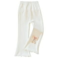 Likimi Children Girls Pants With Bowknot Solid Color Elastic Waist ...