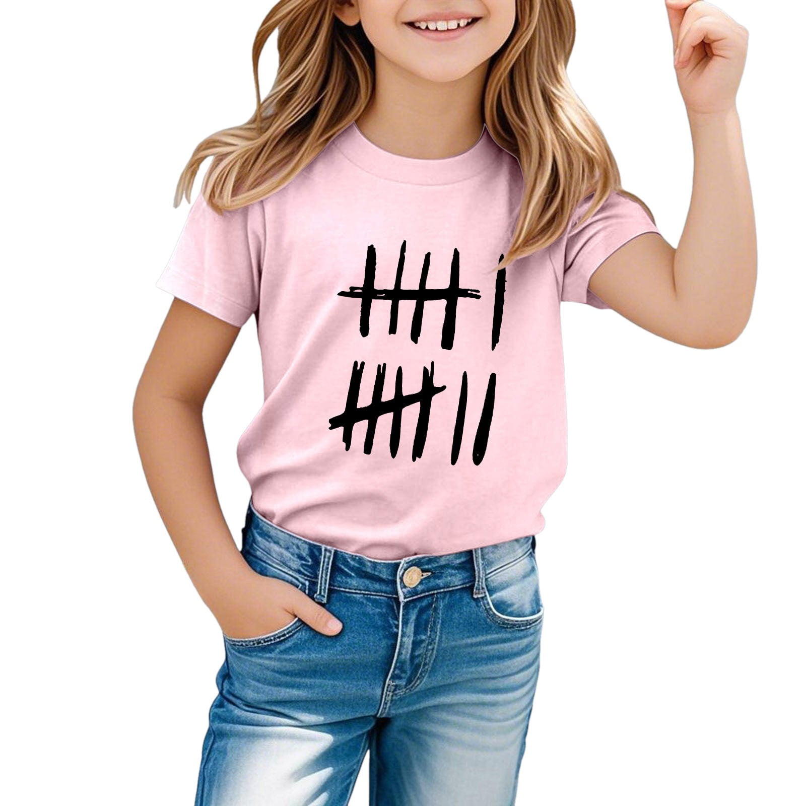 Likimi Kids Boys Girls T Shirt Short Sleeve Print Breathable Fashion ...